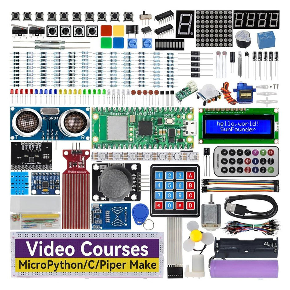 SunFounder Kepler Kit (Ultimate Starter Kit voor Raspberry Pi Pico W ...